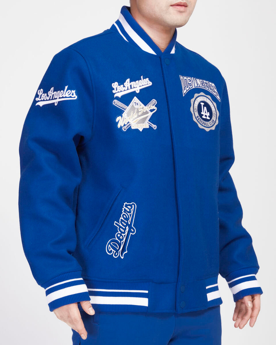 Royal Blue Los Angeles Dodgers Pro Standard Crest Wool Varsity Jacket ...